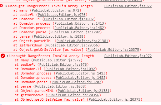 Uncaught Range Error: Invalid Array Length with Unordered List in Rich Editor · Issue #352 ...