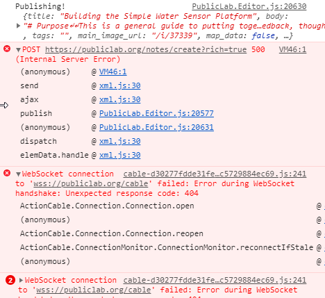 "Internal Server Error" when posting research note · Issue #7062 · publiclab/plots2 · GitHub