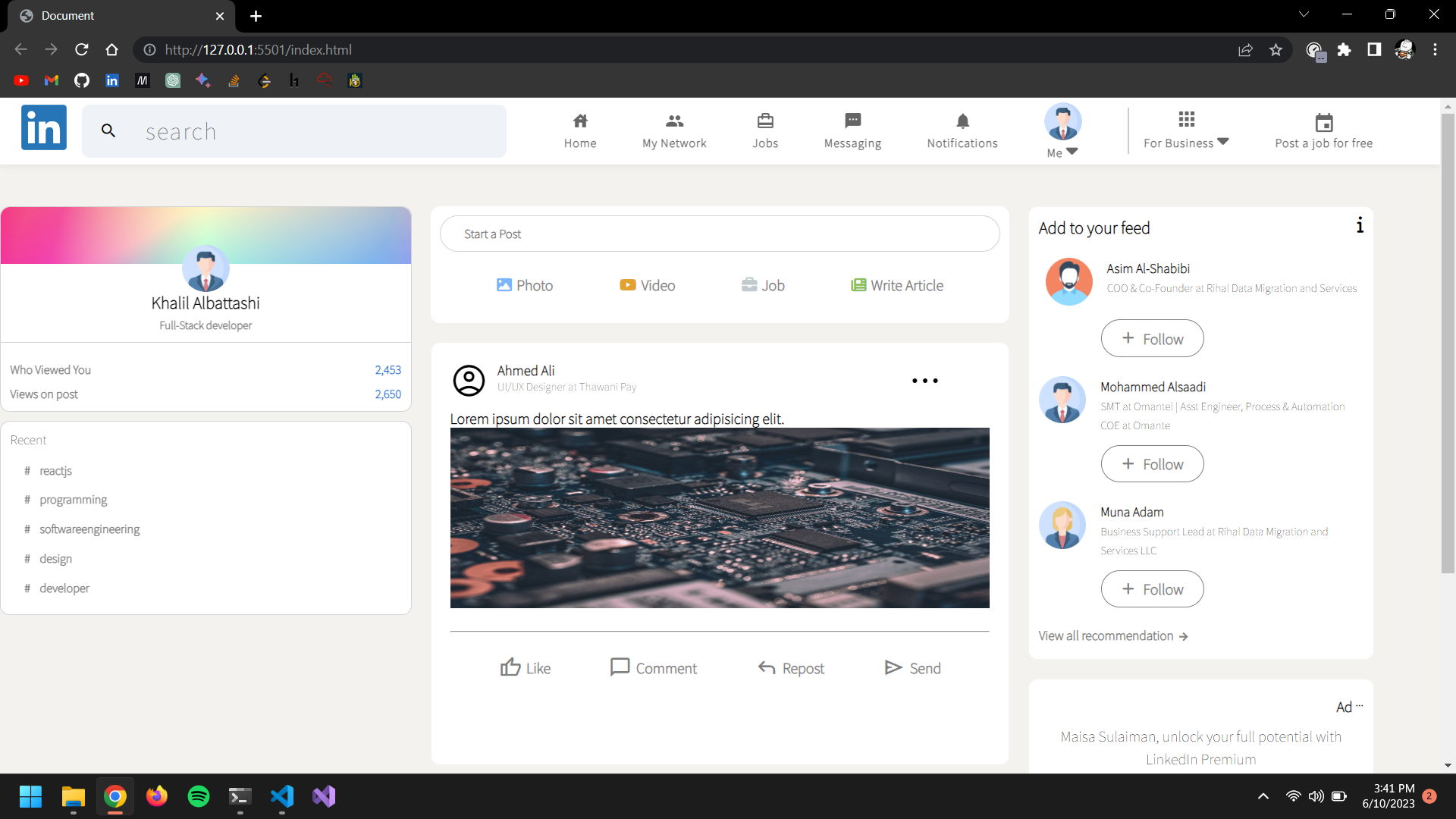 GitHub - KhalilAlbattashi/LinkedIn_Mockup