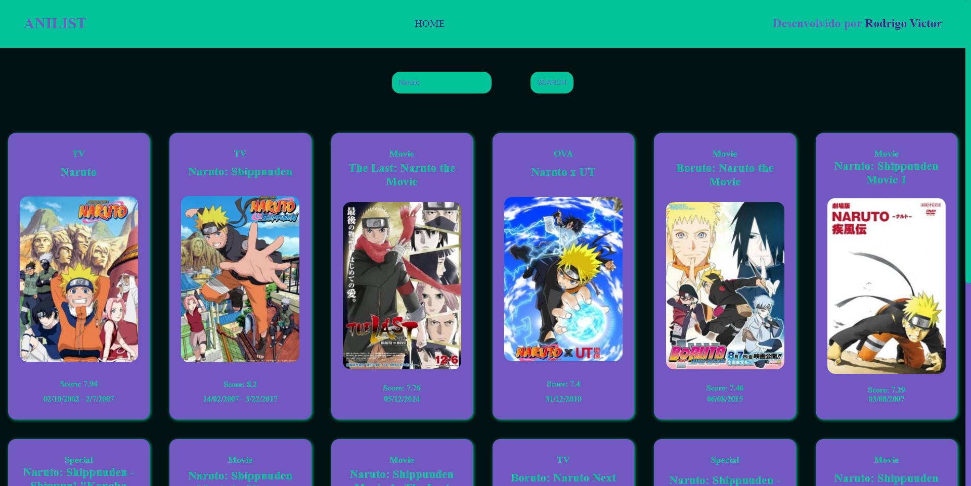 GitHub - RodrigoRVSN/animes-list