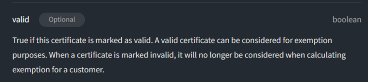 CreateCertificates preValidatedExemptionReason parameter not working ... CreateCertificates preValidatedExemptionReason parameter not working ...