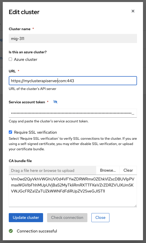 Migcluster is getting ready state only in insecure mode · Issue #682 · migtools/mig-controller ...