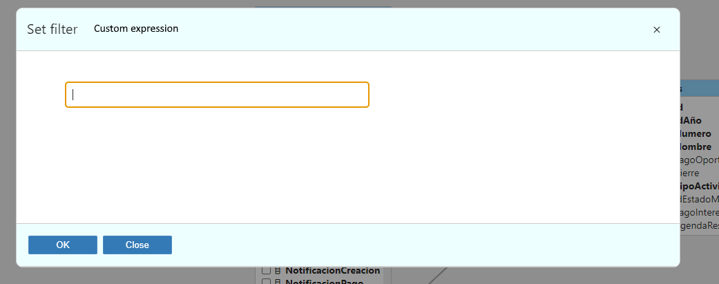BUG: Query designer how to write an expression like TableA.Field ...
