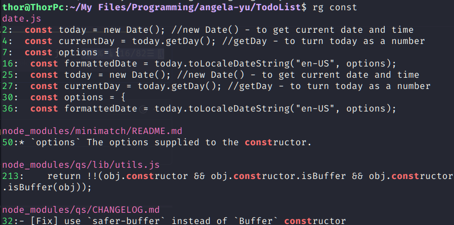 ripgrep is not ignoring .gitignore files by default! · Issue #1927 · BurntSushi/ripgrep · GitHub