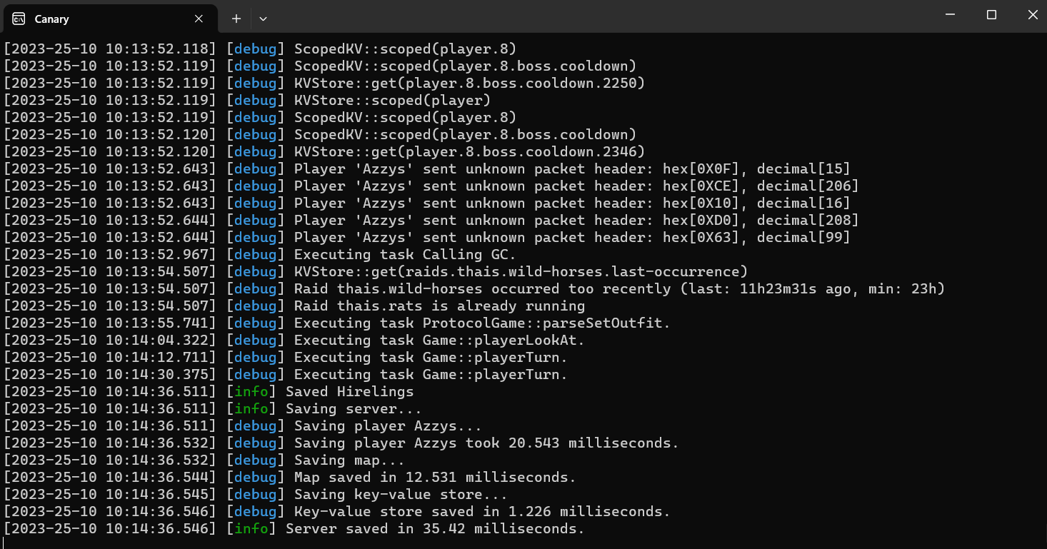 Debug Log · Issue #1746 · opentibiabr/canary · GitHub