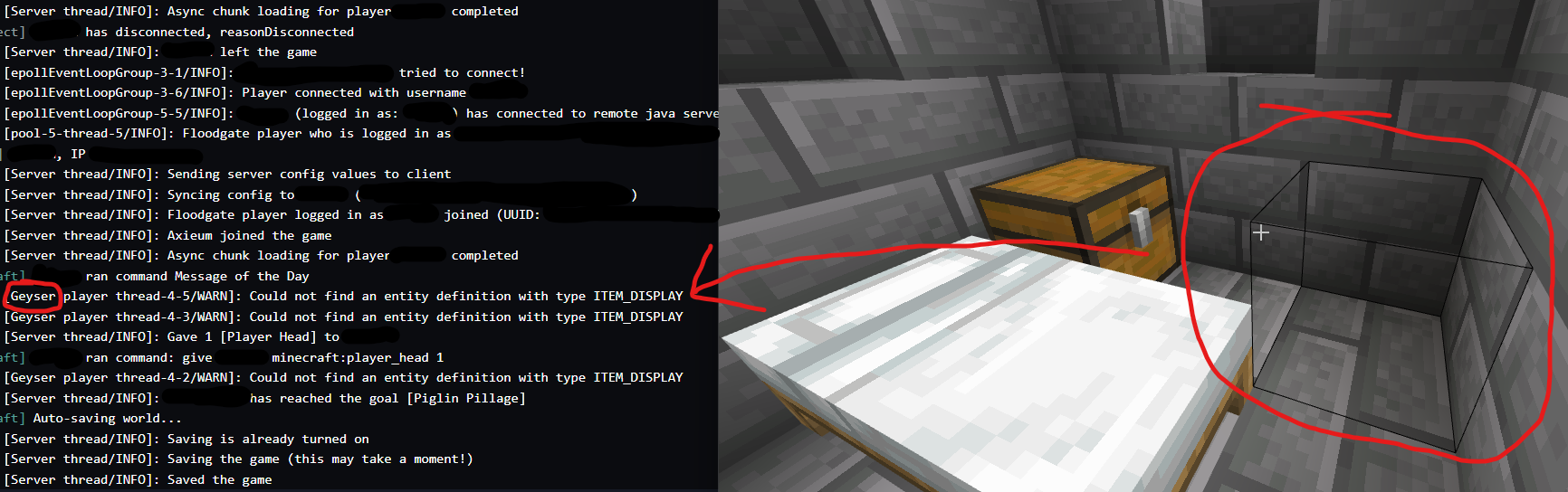 No longer compatible with Bedrock clients due to use of `ITEM_DISPLAY` · Issue #99 · Patbox ...