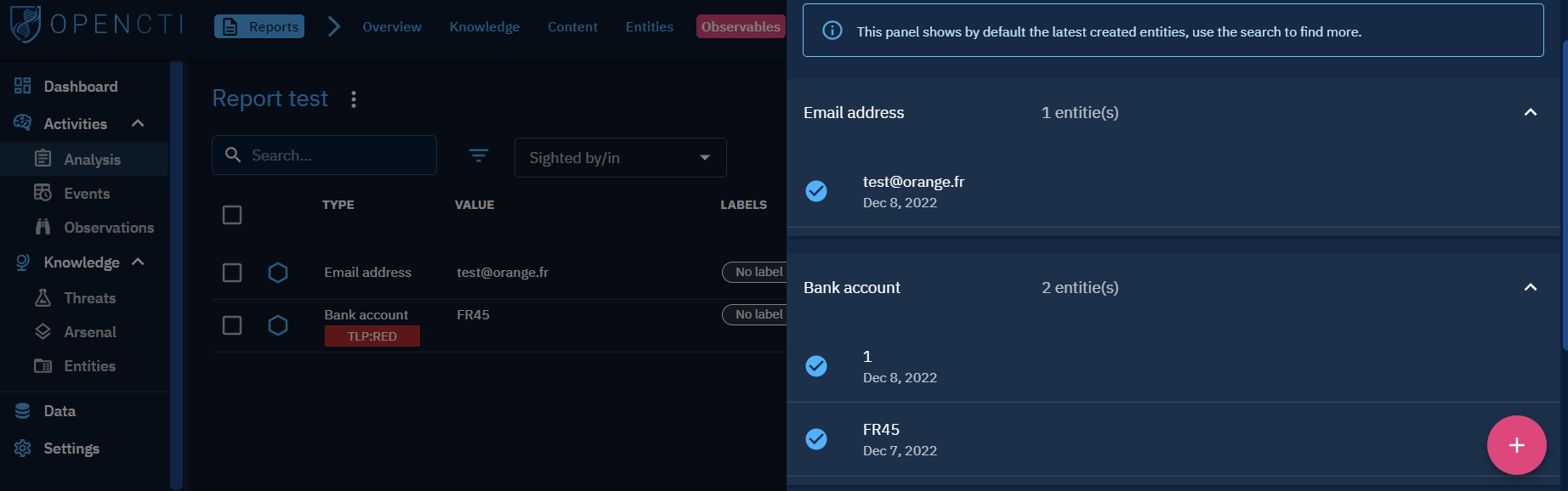 Deletion of observable synchronization with the Add entities Panel · Issue #2639 · OpenCTI ...