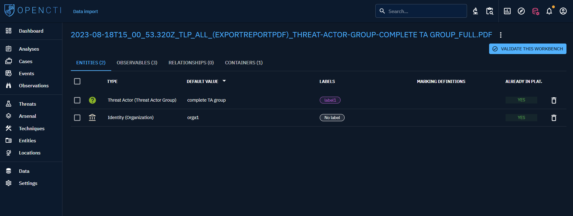 Missing icon for Threat Actors in Workbench · Issue #4099 · OpenCTI-Platform/opencti · GitHub