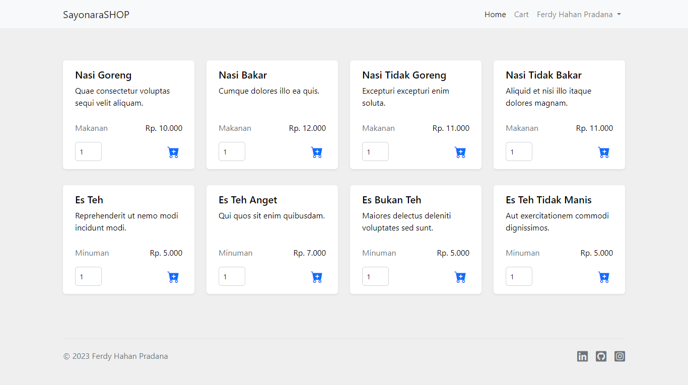 GitHub - ferdyhape/Simple-Ecommerce: This repository was created to fulfill the Laravel Cart ...