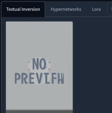 Card previous for Textual Inversions in UI · AUTOMATIC1111 stable ...