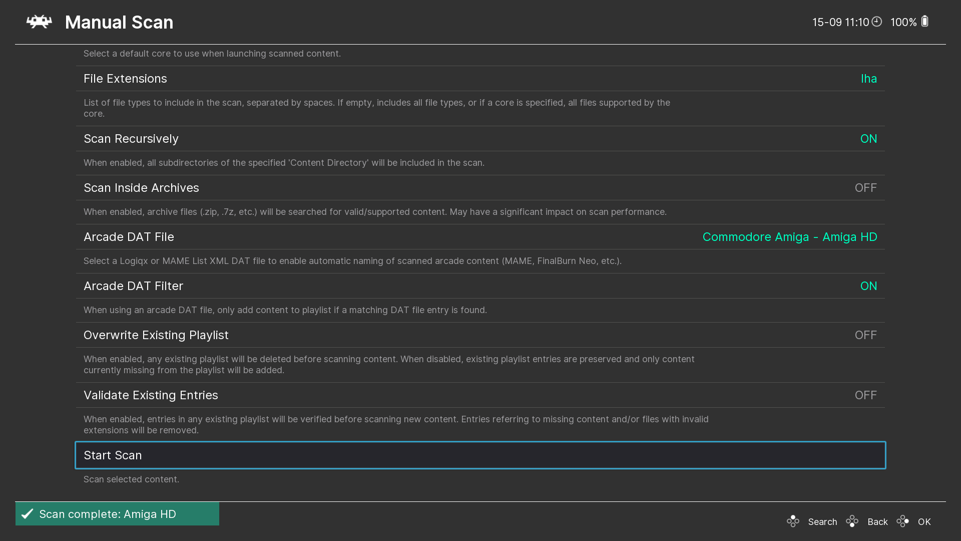Manual scanner playlists are taking their name from the directory scanned not the custom system ...