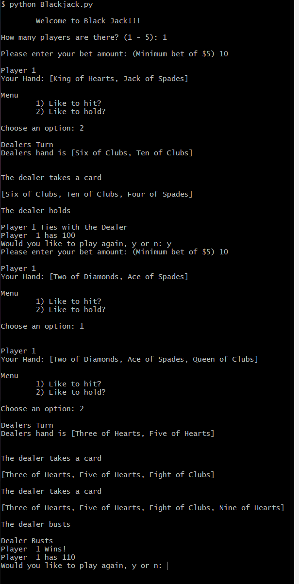 GitHub - Turnrid/Blackjack