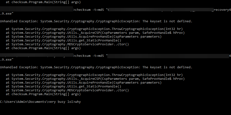 .NET crypto got killed, and maybe some C++ library too. · Issue #130 ...