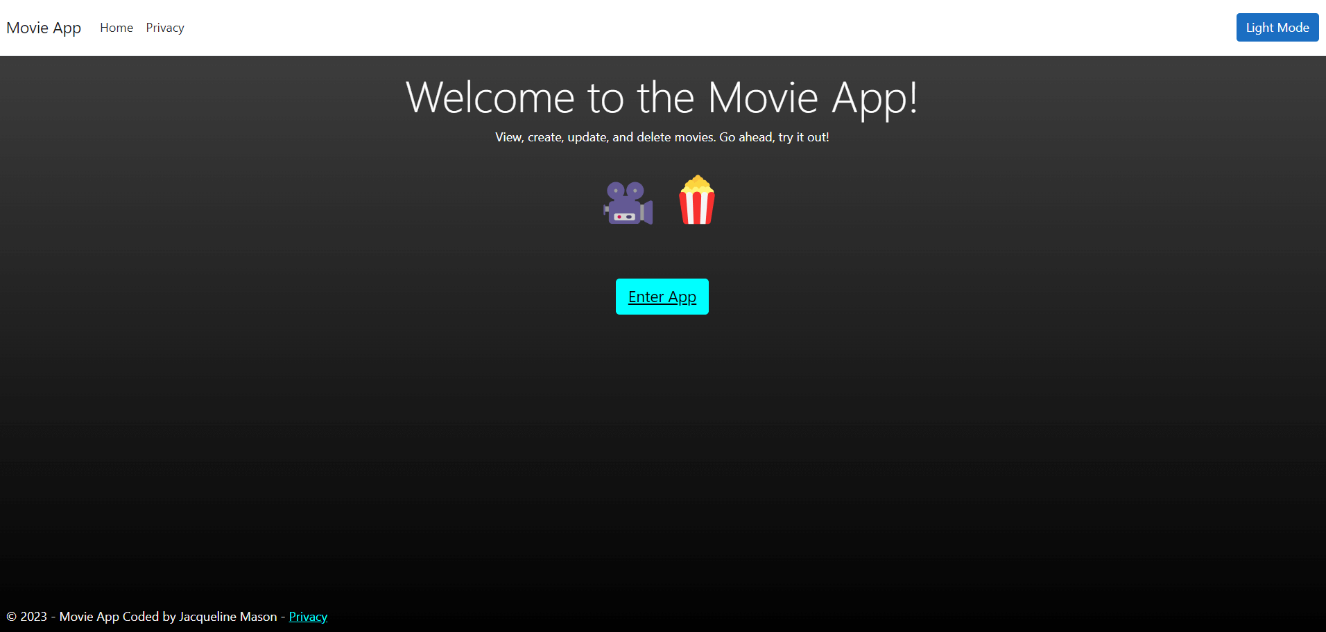 GitHub - rookiebehaviour/MvcMovie: Movie App with light and dark mode