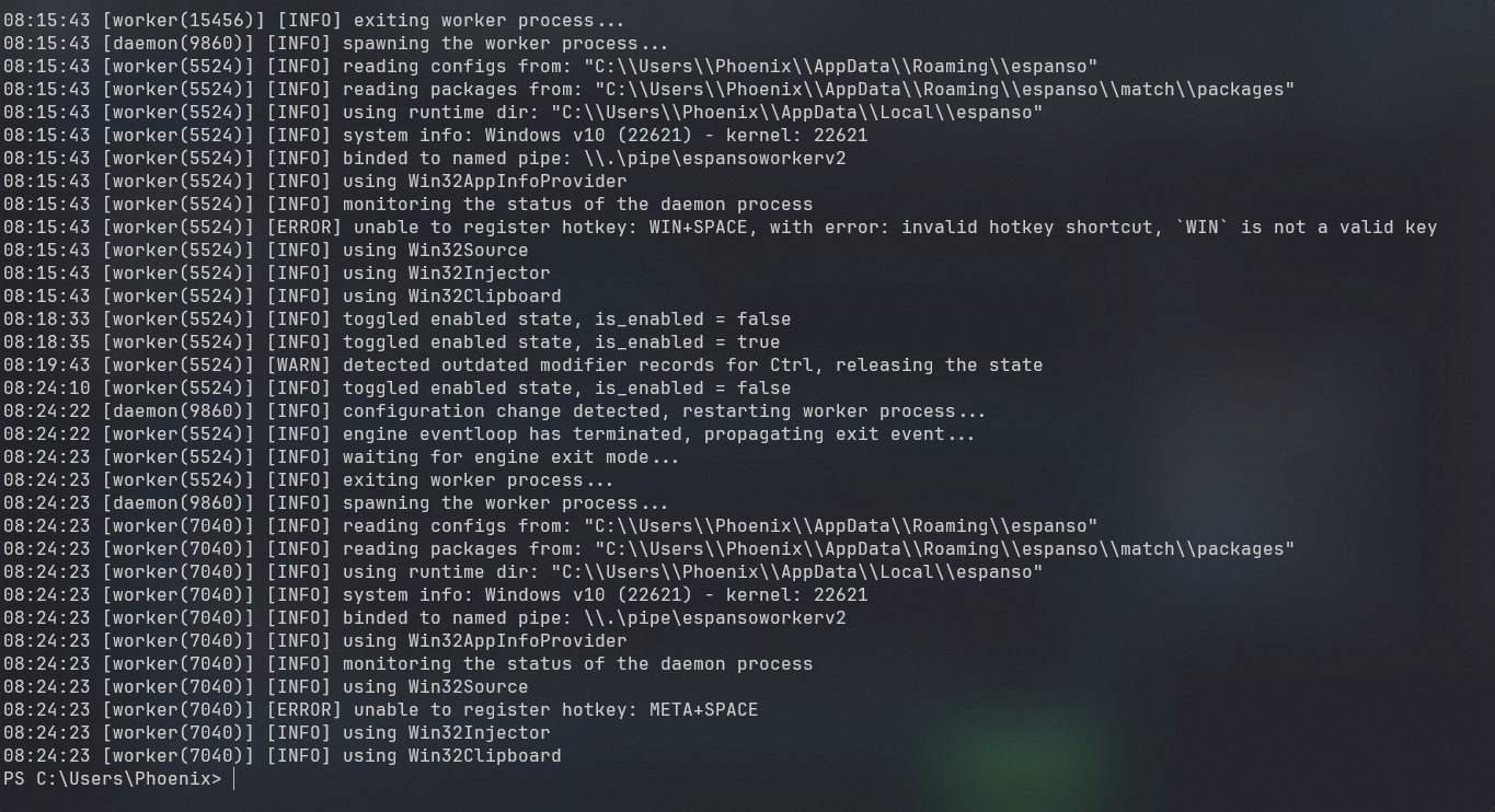 `META/WIN+SPACE` key combination dosen't work for search_shortcut. · Issue #1565 · espanso ...