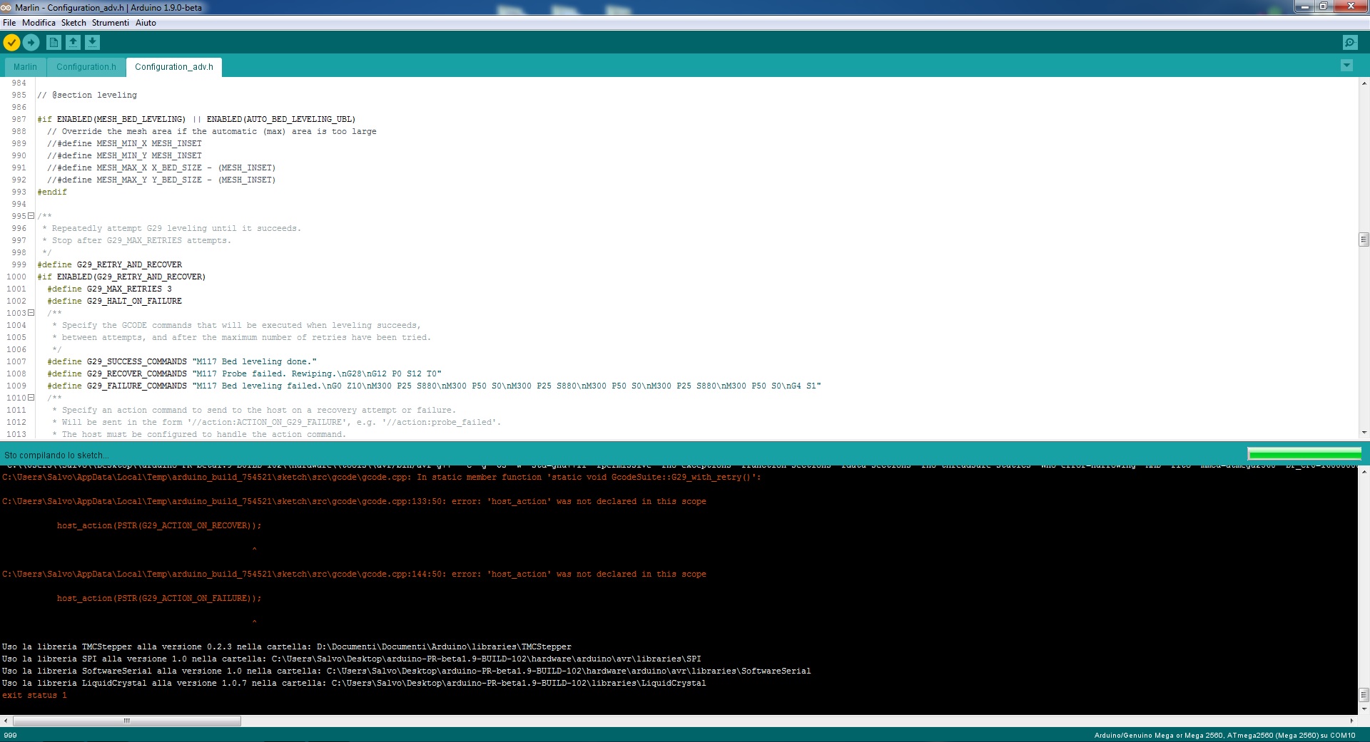 Bugfix 20 With G29retryandrecover Option Marlin Will Not Compile · Issue 13139 