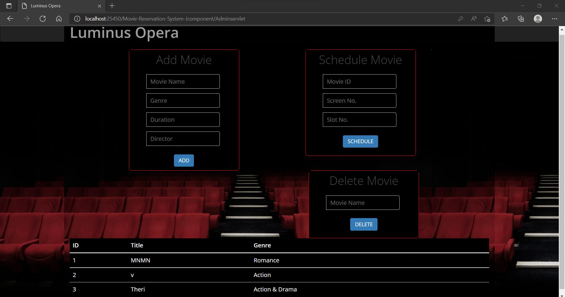 GitHub - Raksha-Srinivasan/Online-Movie-Reservation-System: Online ...