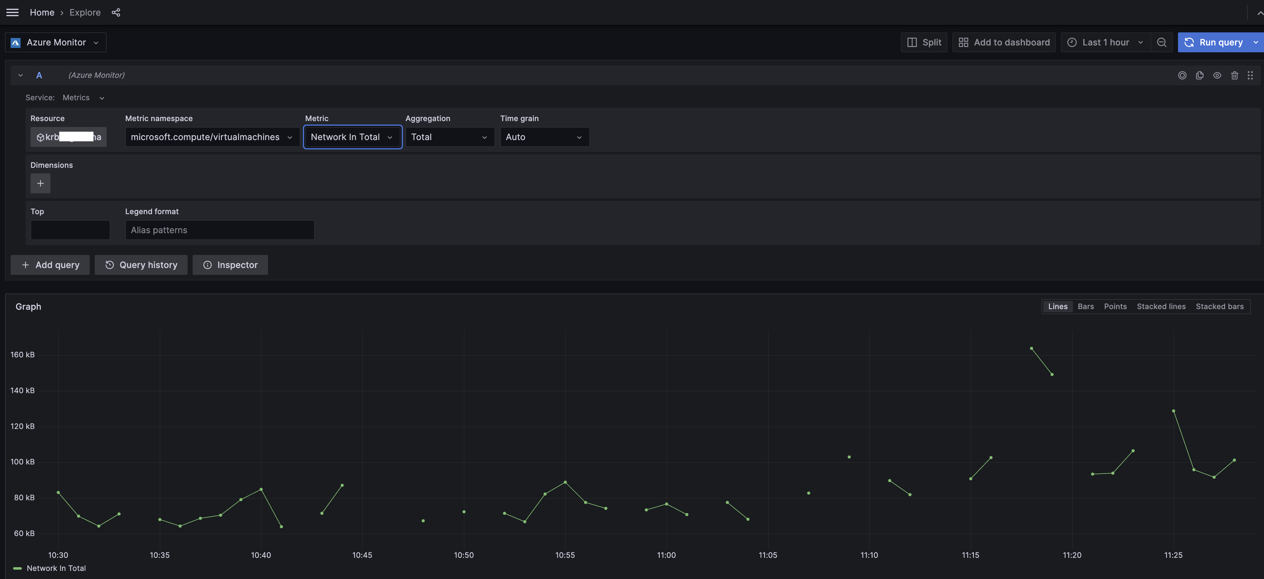 Azure Monitor Datasourcedashboard Multiple Resources Queries Do Not Work For All Metrics