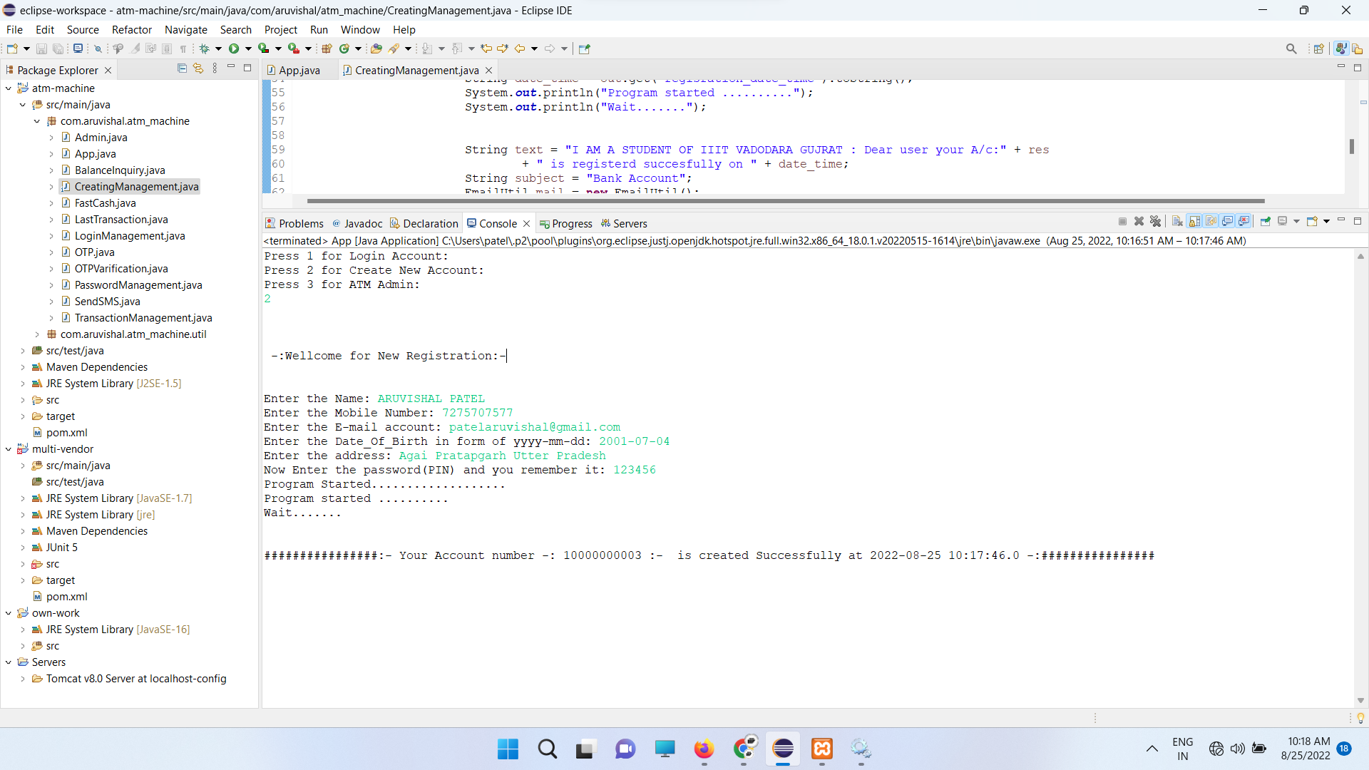 GitHub - aruvishalpatel/ATM-Machine: In this project we have to implement some extra features of ...