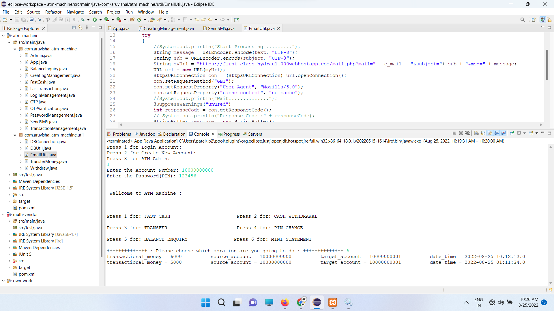 GitHub - aruvishalpatel/ATM-Machine: In this project we have to implement some extra features of ...