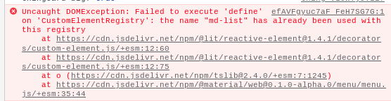 Issue With Menu Component Using Cdn · Issue 3655 · Material Componentsmaterial Web · Github 
