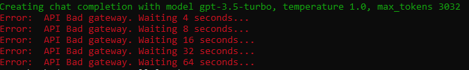API Bad gateway error · Issue #1599 · Significant-Gravitas/AutoGPT · GitHub