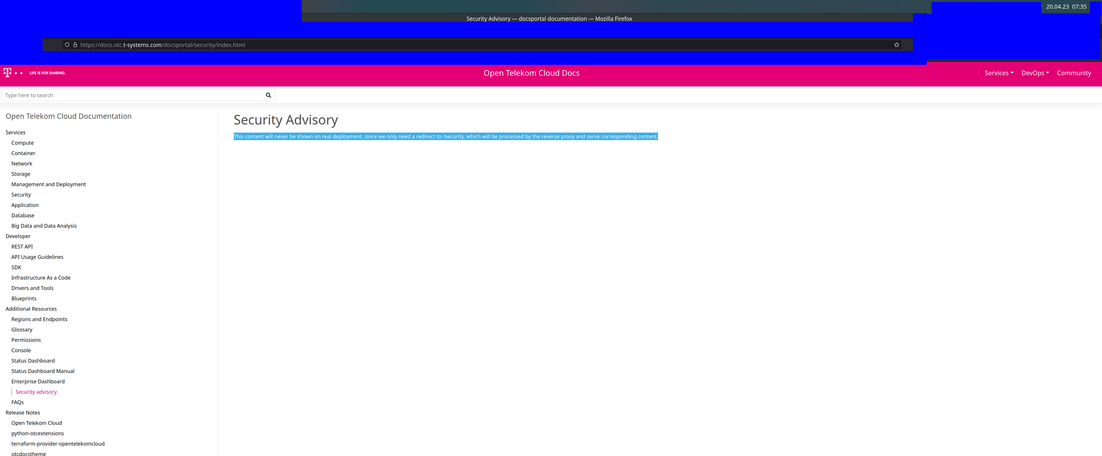 Security Advisory · Issue 101 · Opentelekomcloud Docsdocsportal · Github