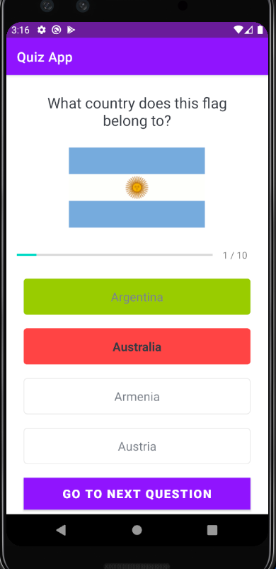 GitHub - Nikolamv95/QuizApp: App with custom quiz flow.