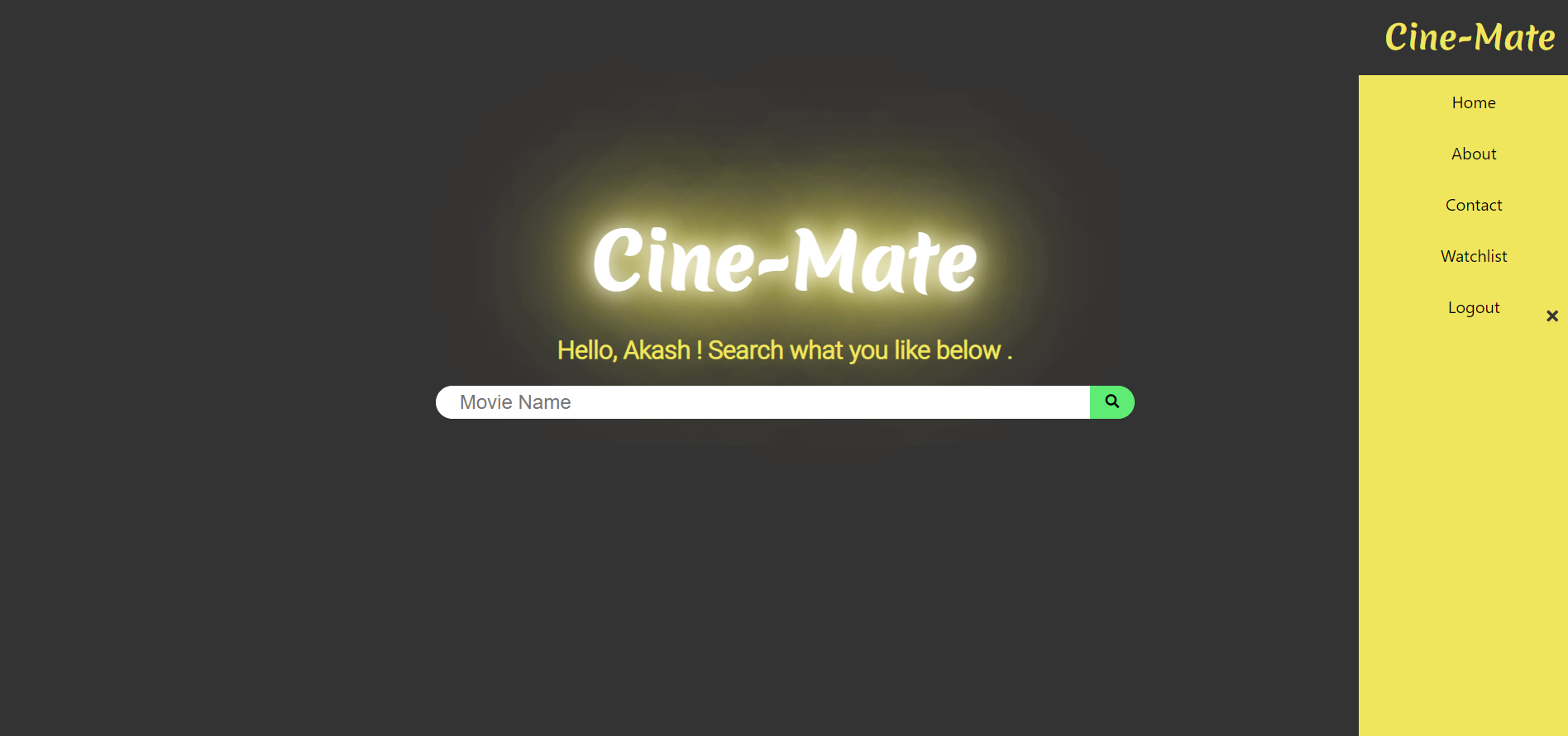 GitHub - Akash2971/Cine-Mate-Frontend: A movie database website created with MERN Stack