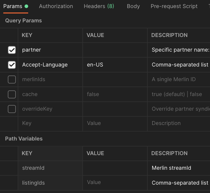 PR merge loses query param descriptions and inactive query params ...