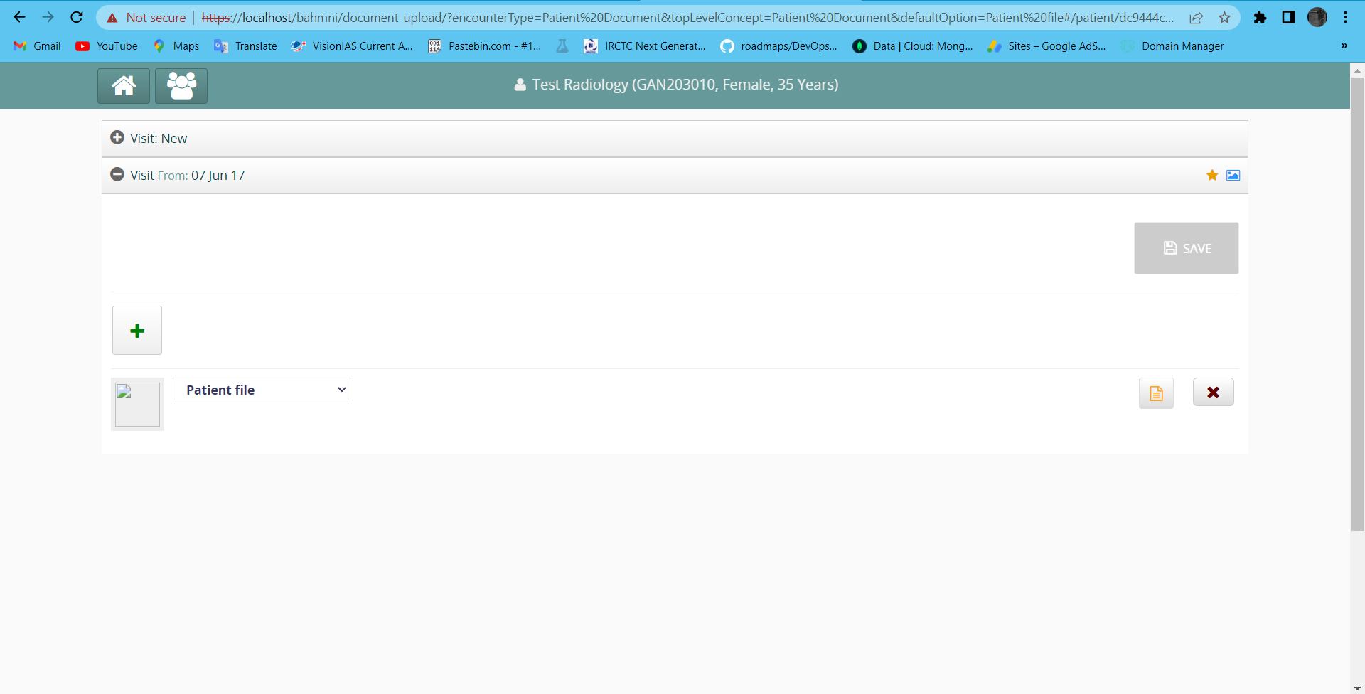 [C4GT] Document upload module in Bahmni to be written in React · Issue #571 · Bahmni/openmrs ...