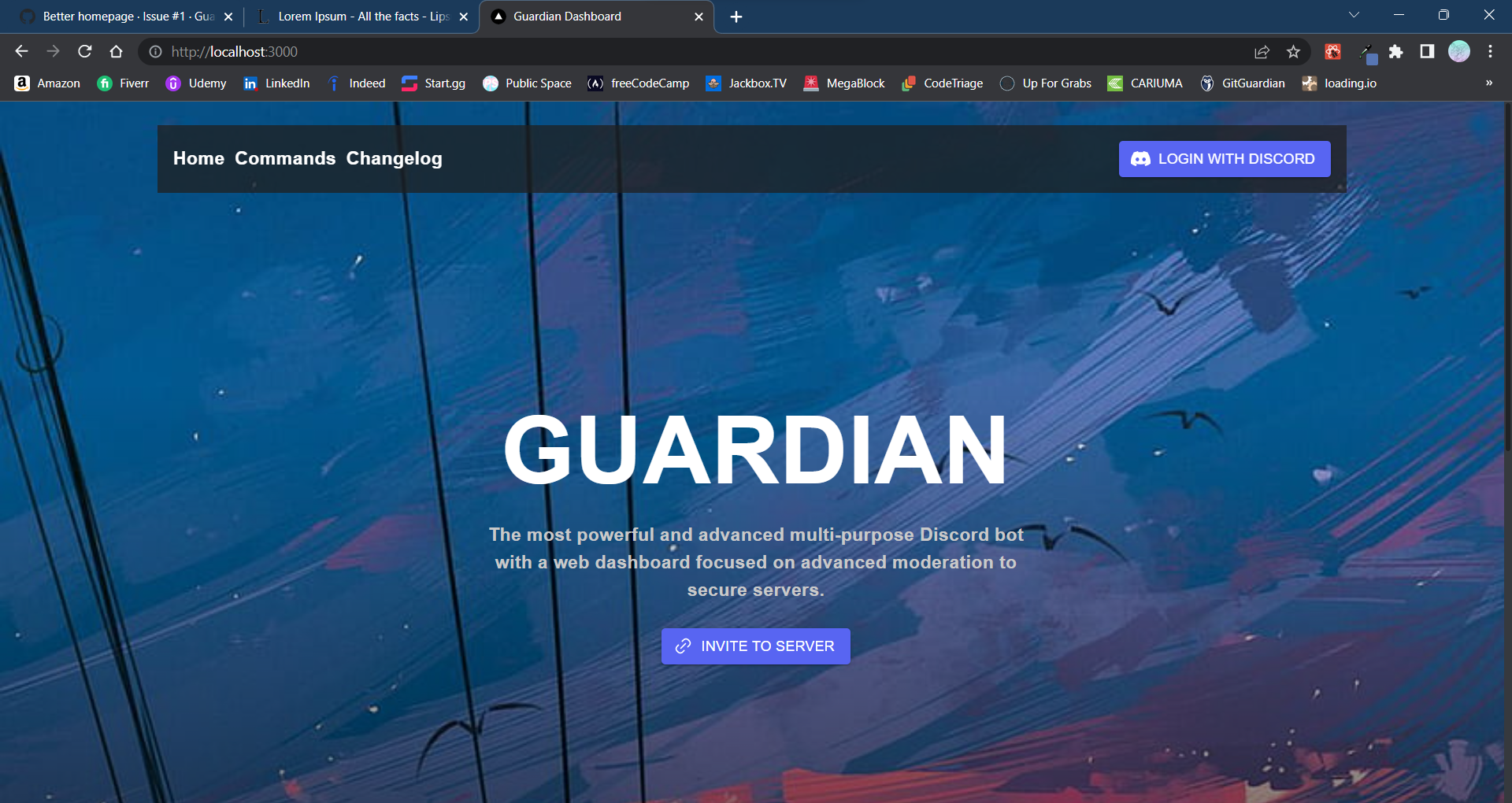 Better homepage · Issue #1 · Guardians-Stuff/Dashboard · GitHub