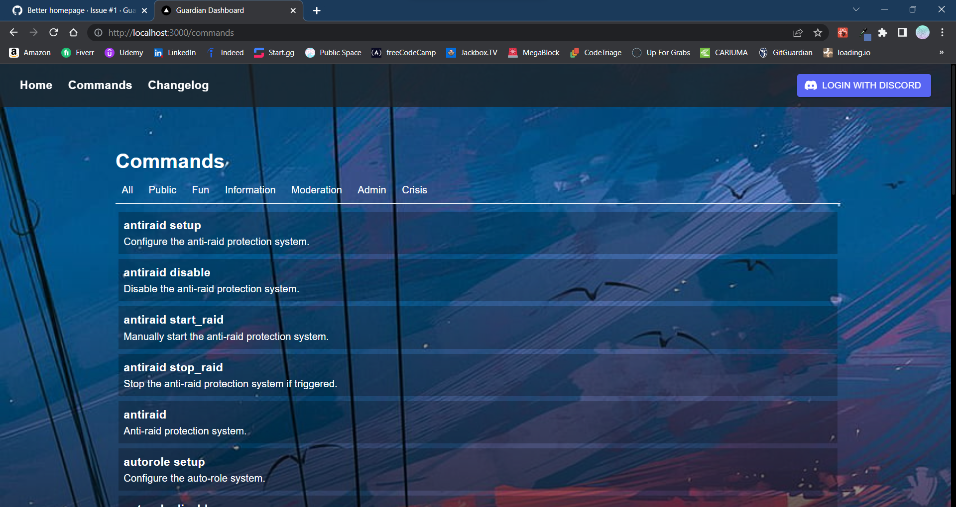 Better homepage · Issue #1 · Guardians-Stuff/Dashboard · GitHub