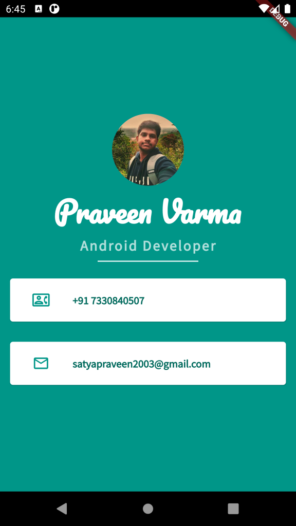 GitHub - geekyprawins/Visiting_Card: Personalised visiting card app ...