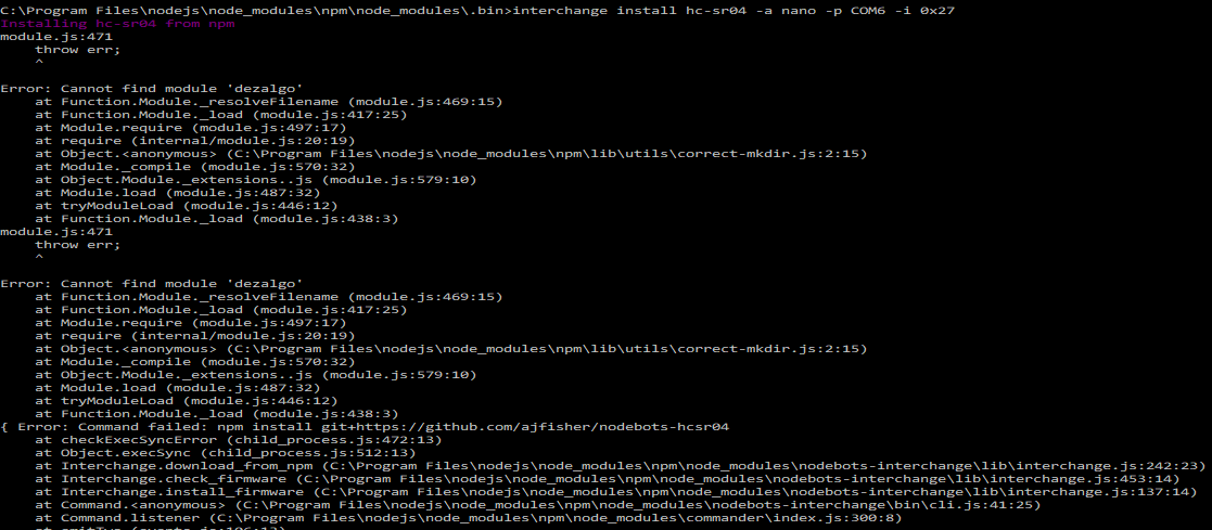 Ultrasonic sensor error · Issue #1386 · rwaldron/johnny-five · GitHub