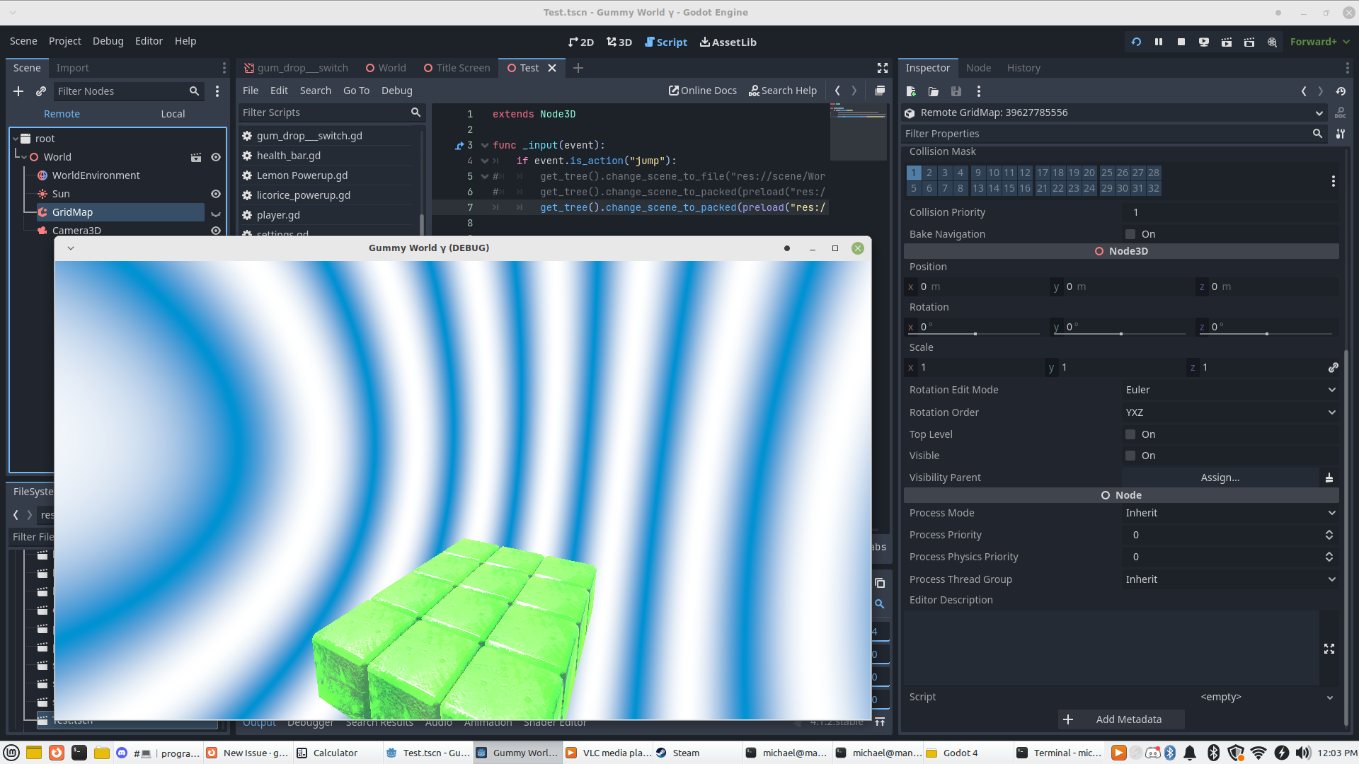 GridMap is always visible when in a scene loaded through a script · Issue #83632 · godotengine ...