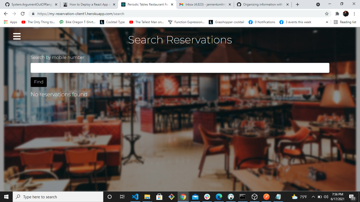GitHub - Jamientomlin/Restaurant-Reservation: This app was designed to ...