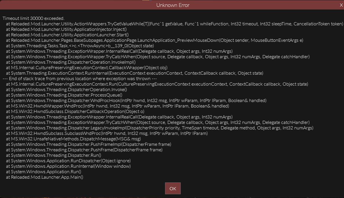 Bug Timoutlimit Exceeded When I Try To Launch · Issue 64 · Reloaded Projectreloaded Ii · Github