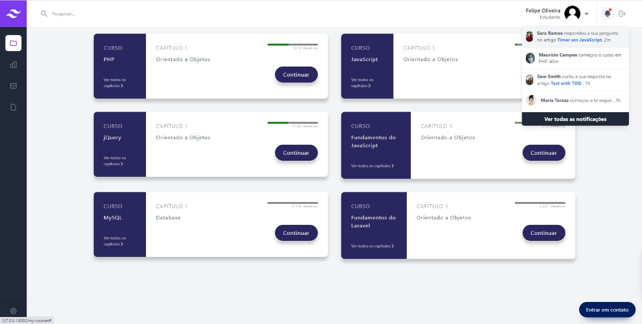 GitHub - felipebrsk/thinkcode: Courses platform with Laravel and Tailwind, features of Alpine.Js.