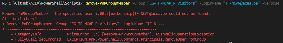 Issue with Add-PnPGroupMember that works for O365/M365 groups but not ...