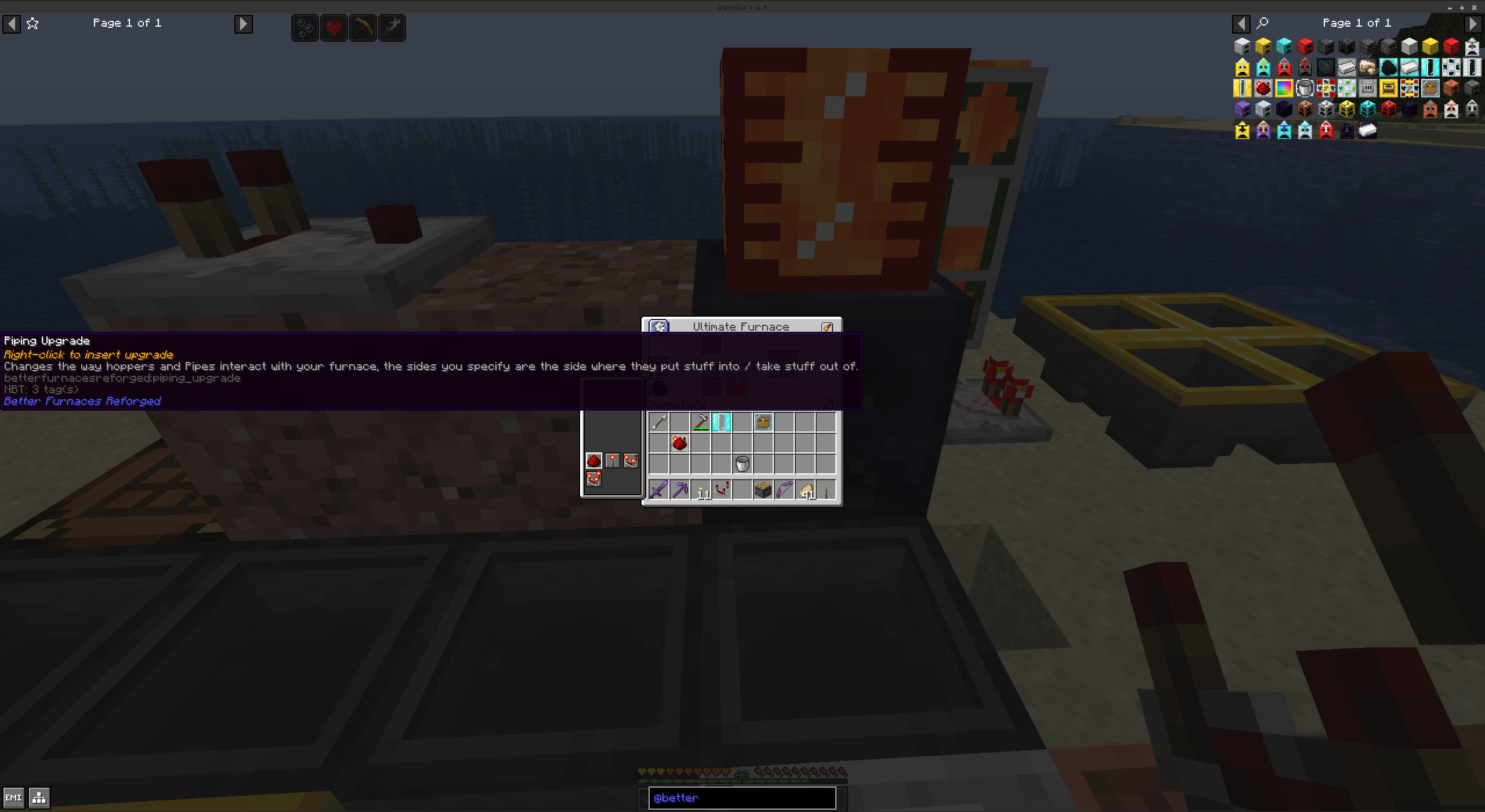 Bugglitch Piping Upgrade Gives Redstone Signal Configuration Instead Of Side Configuration