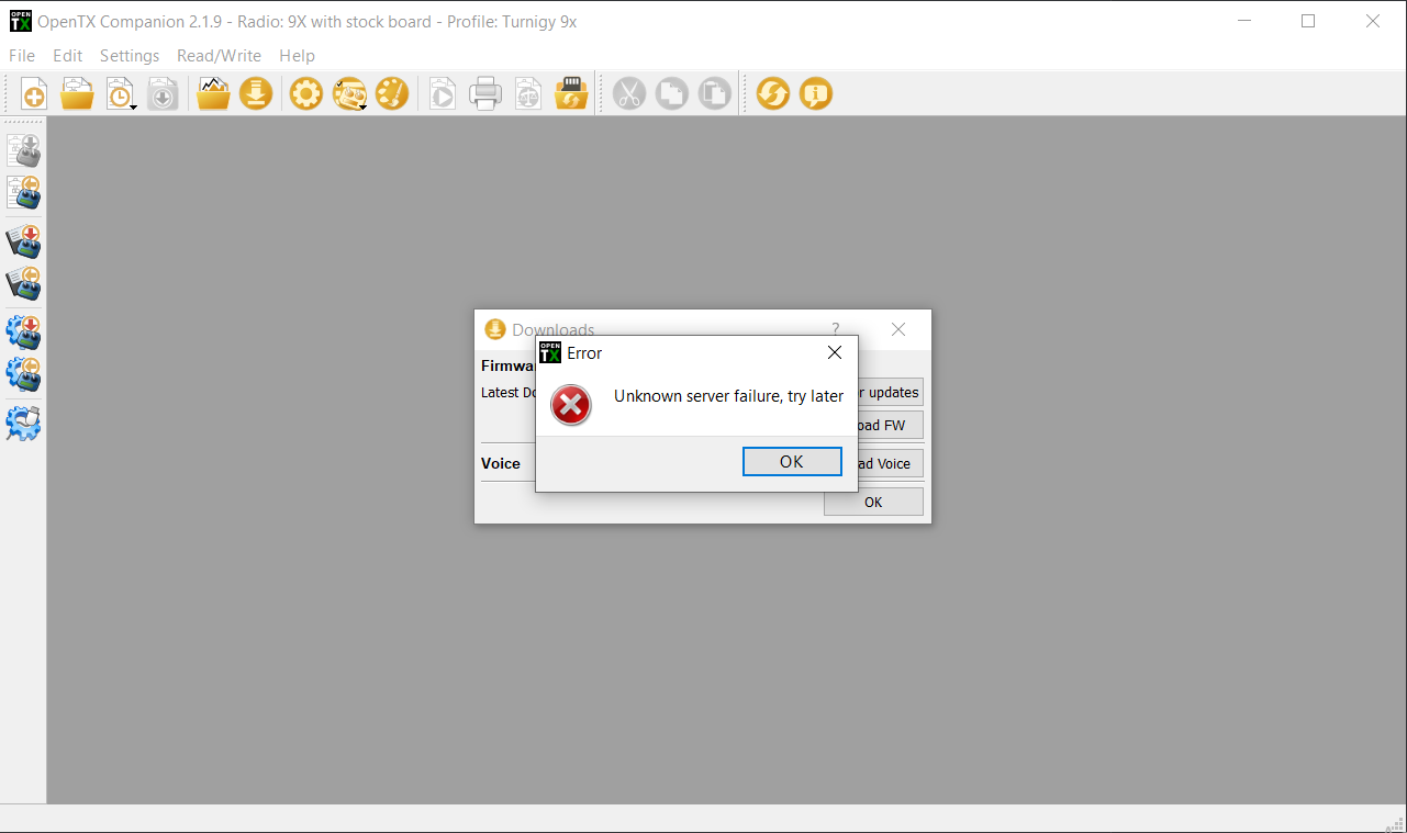 "Unknown server failure, try later" error when trying to compile FW on 2.1.9 · Issue #8969 ...