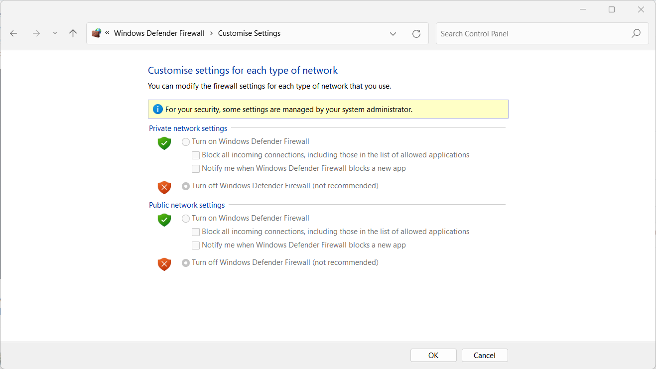 [Question] Can't get rid of nagging "Turn on Windows Firewall" notification in Win11 22H2 ...