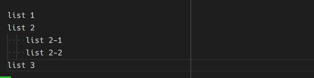 Executing `markdown.extension.editing.toggleList` will remove the indentation from the indented ...