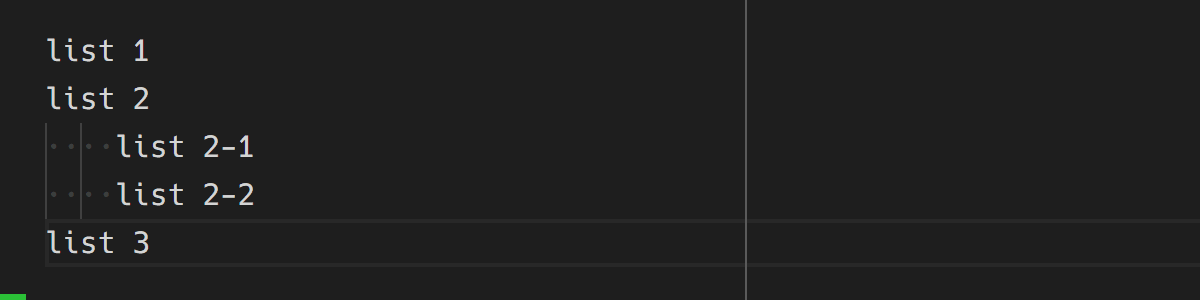 Executing `markdown.extension.editing.toggleList` will remove the indentation from the indented ...