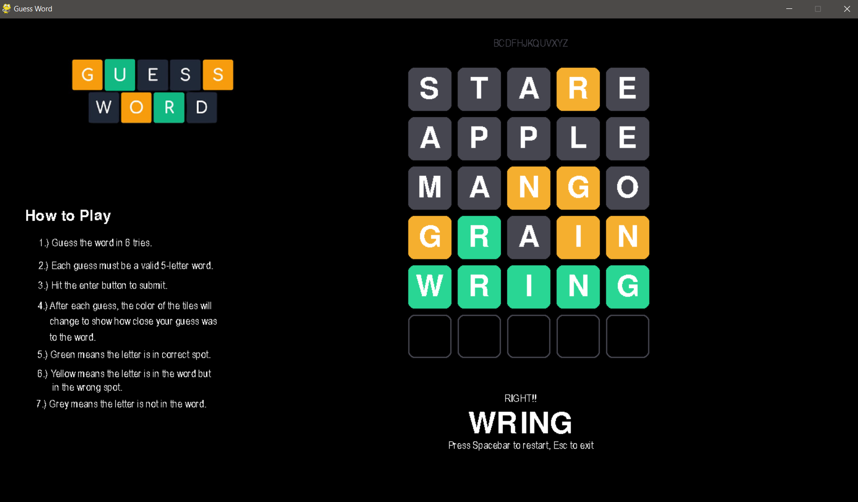 GitHub - vpn31/Wordle-clone