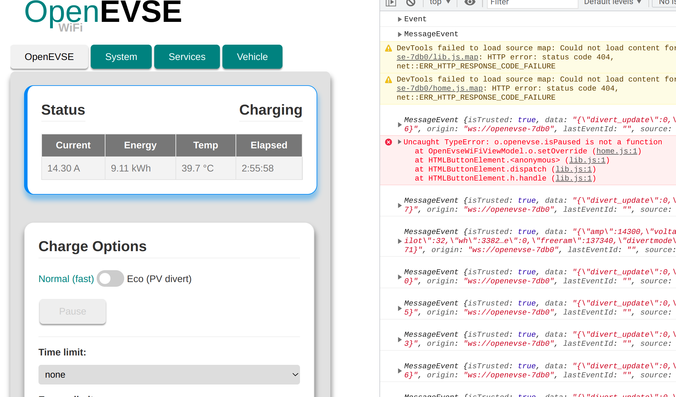 Pause button broken · Issue #307 · OpenEVSE/openevse_esp32_firmware · GitHub