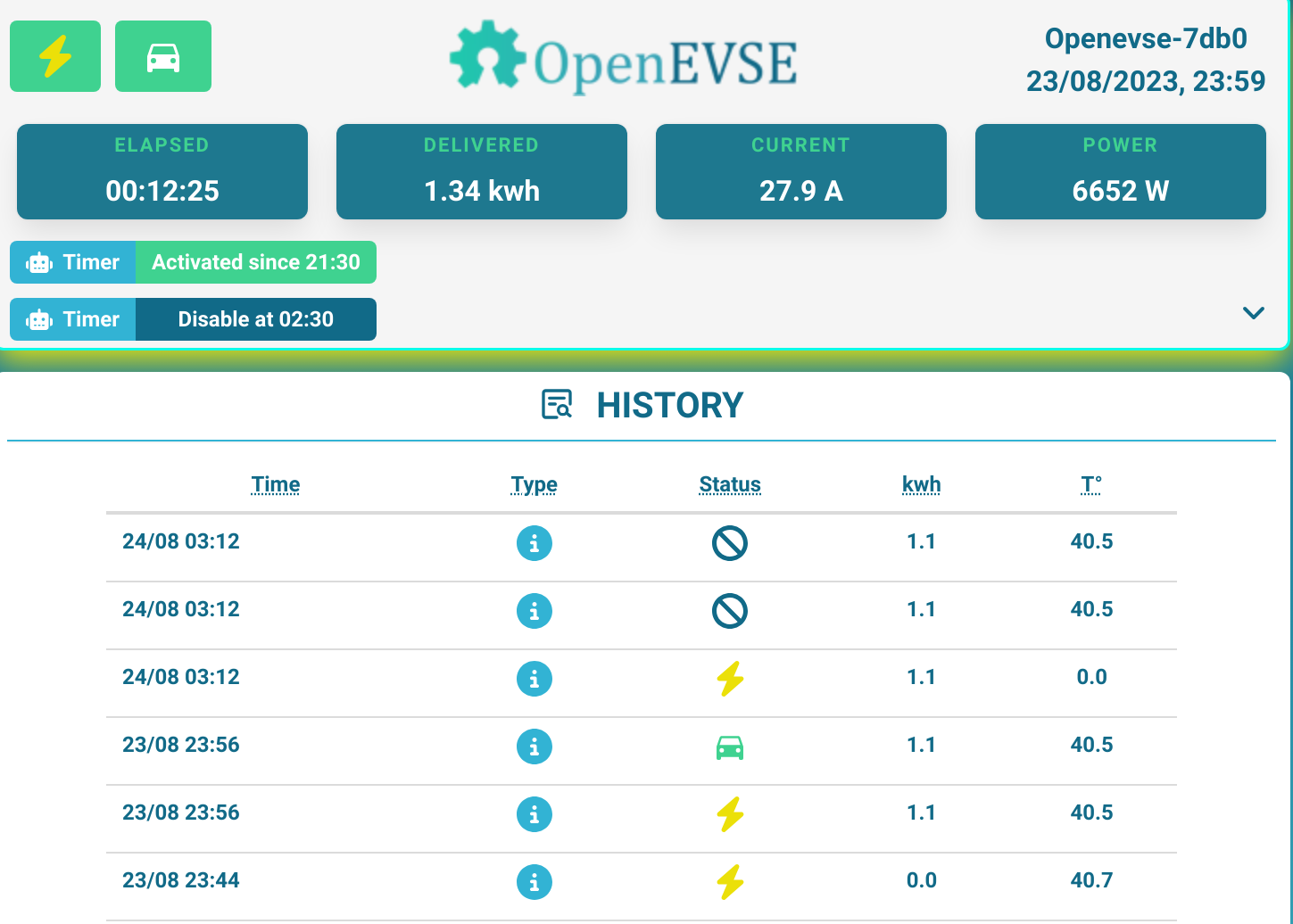 History Date Stamp Issue · Issue 715 · Openevse Openevse Esp32 Firmware · Github