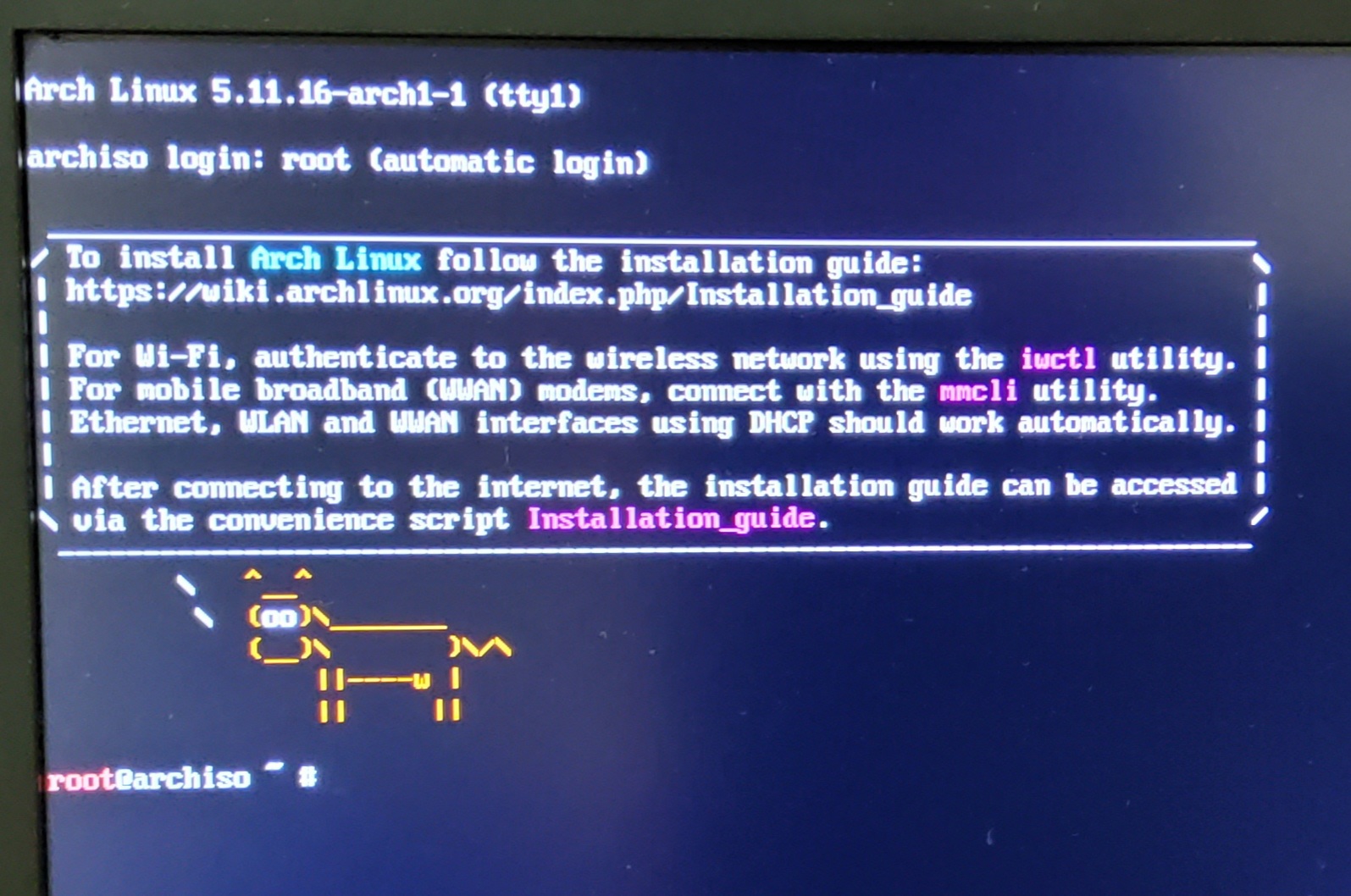 {azabell_code}: Arch Linux 설치 (기본 셋팅 편)