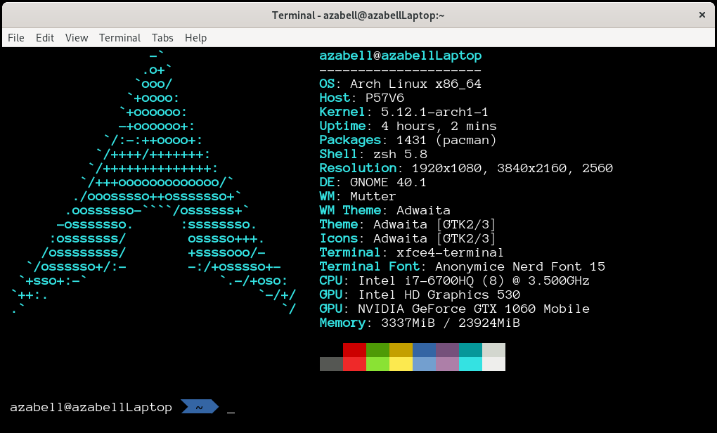 {azabell_code}: Arch Linux(소프트웨어 셋팅)